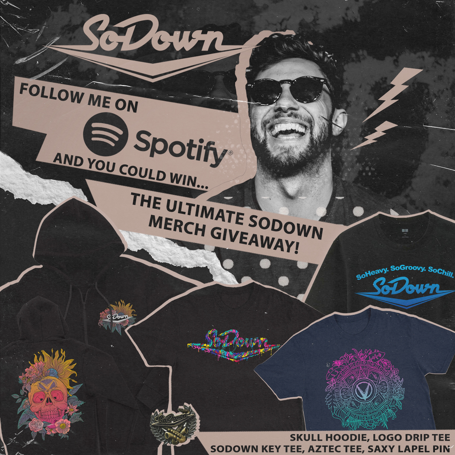 SoDown's Ultimate Merch Giveaway - Enter to win on ToneDen