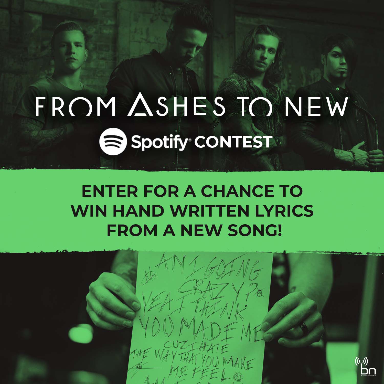 Handwritten Lyrics Giveaway! - Enter to win on ToneDen