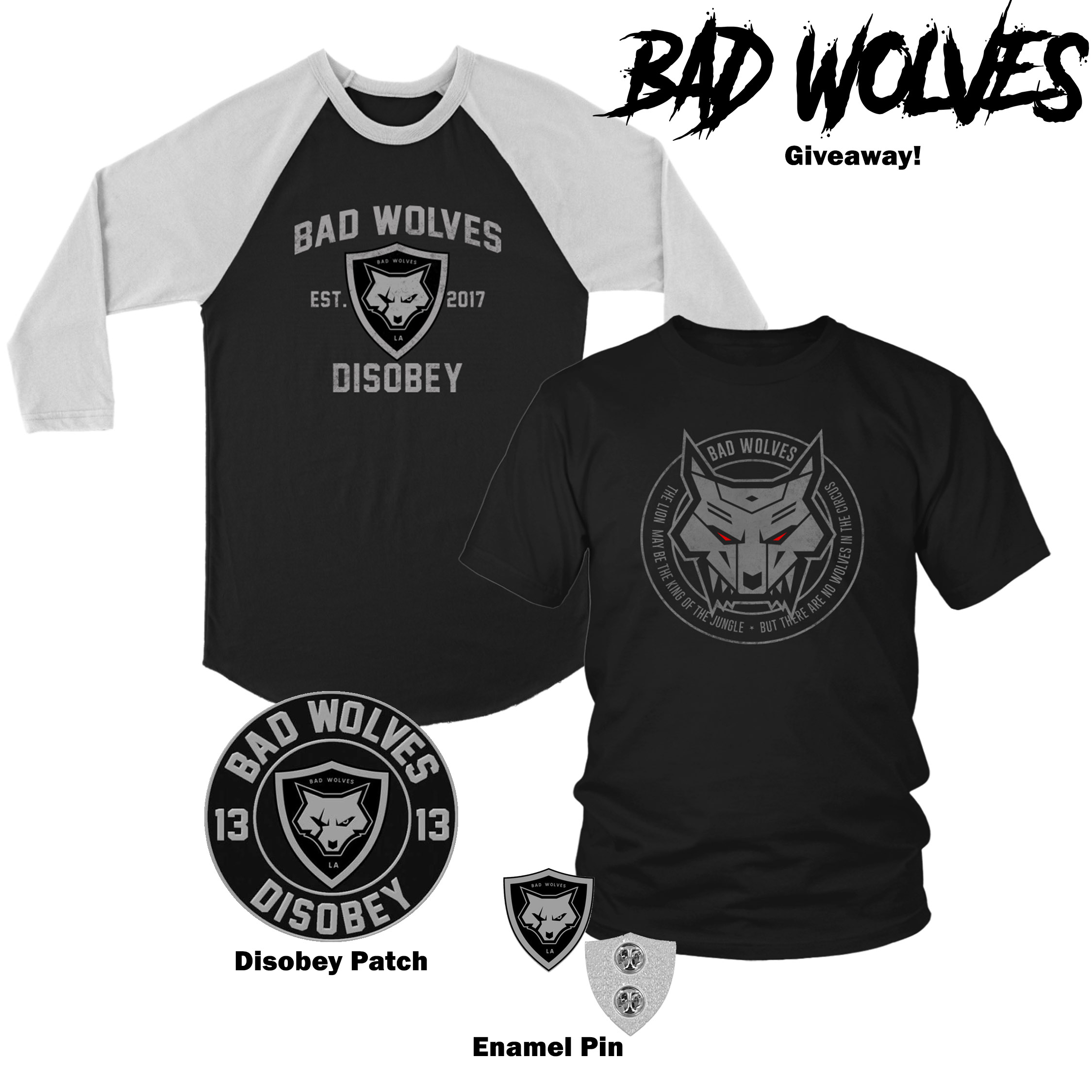 Bad Wolves - Wolfpack Giveaway - Enter to win on ToneDen