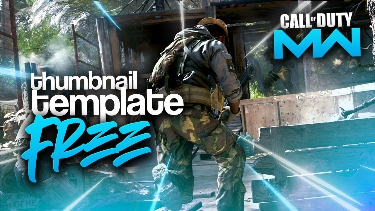 Modern Warfare Thumbnail Template by WoahFusion - Free download on ToneDen