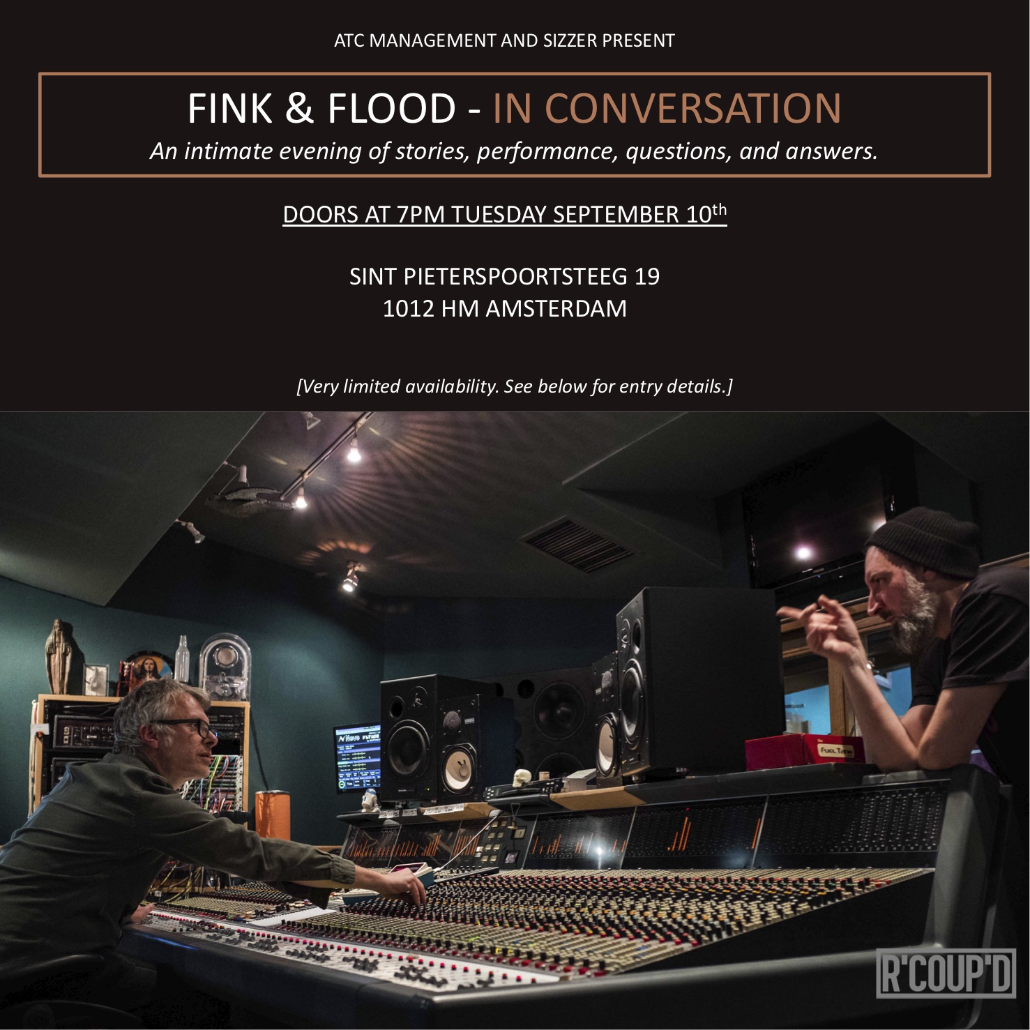Win tickets to join Fink and Flood ‘In Conversation' - Amsterdam ...