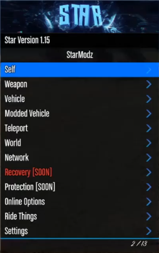 STAR Mod Menu by HypedModZz - Free download on ToneDen