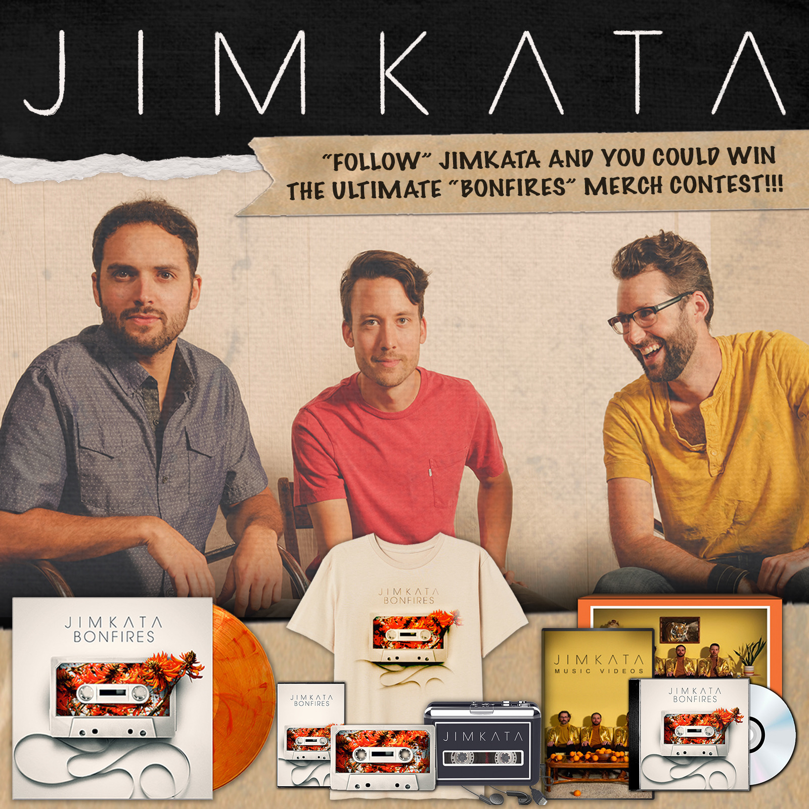 Jimkata • "Bonfires" • Ultimate Merch Bundle Contest - Enter to win on ...