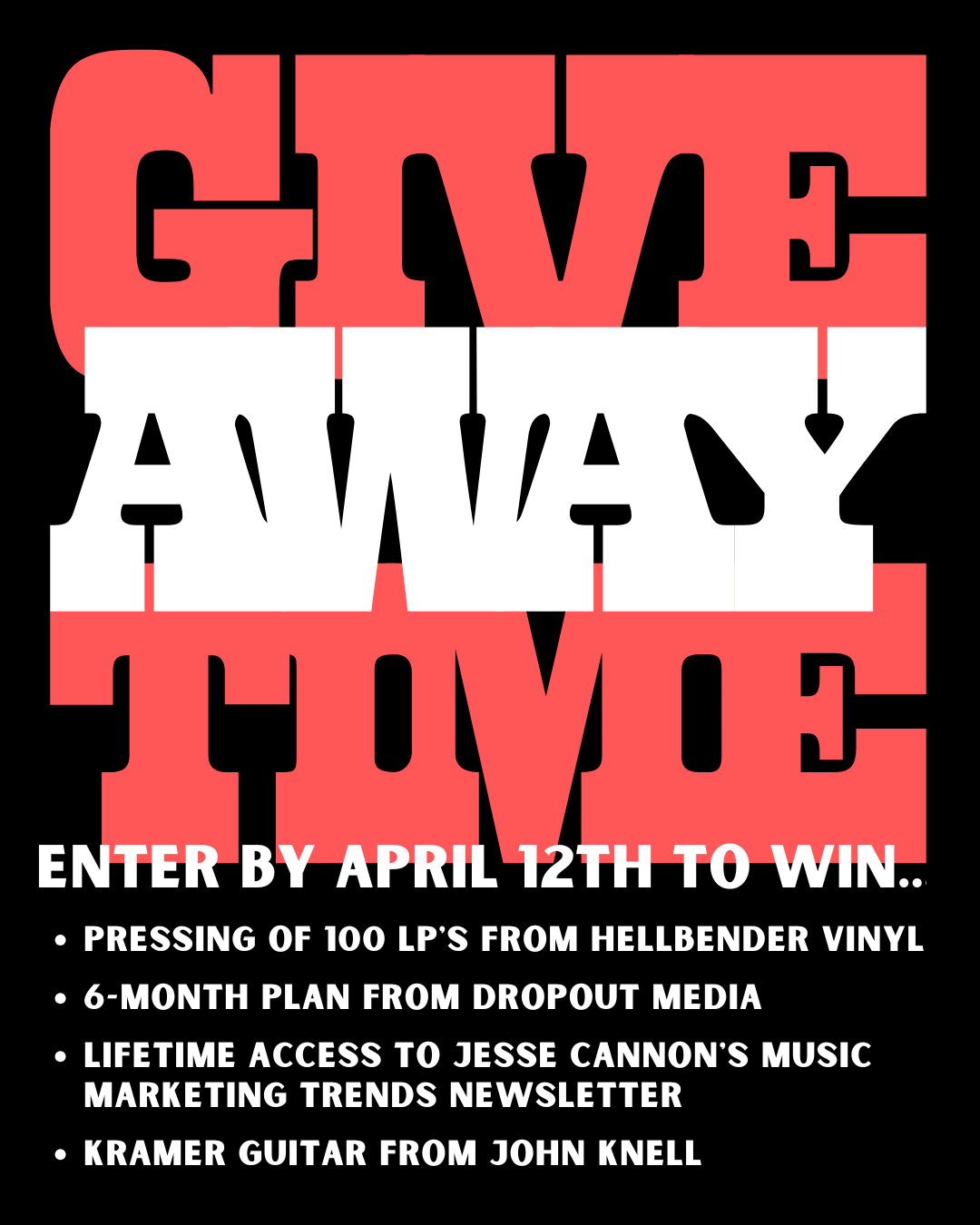 Win 100 LP's Of Your Music, A Free Guitar, A Marketing Plan And Music ...