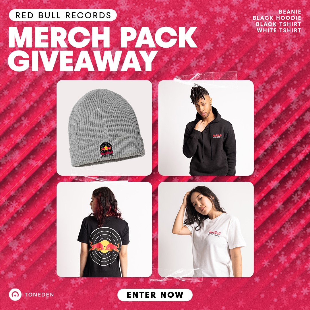 Red Bull Records Holiday Merch Pack Giveaway! - Enter to win on ToneDen