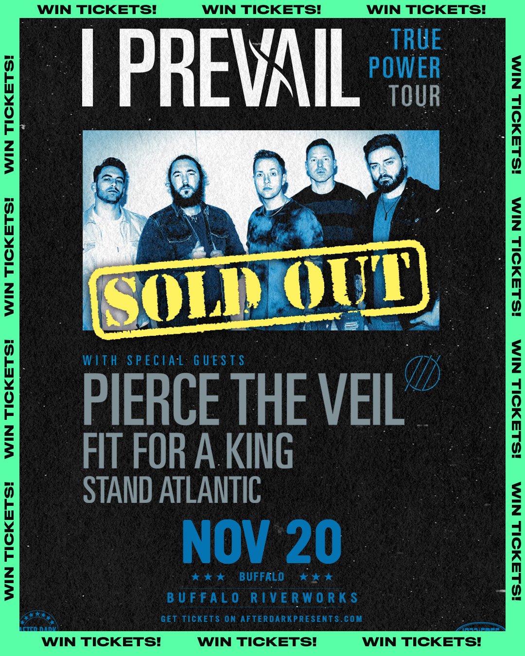 I Prevail - 11/20/2022 - Ticket Giveaway - Enter to win on ToneDen